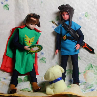 人形写真DQ2 7．犬と鏡